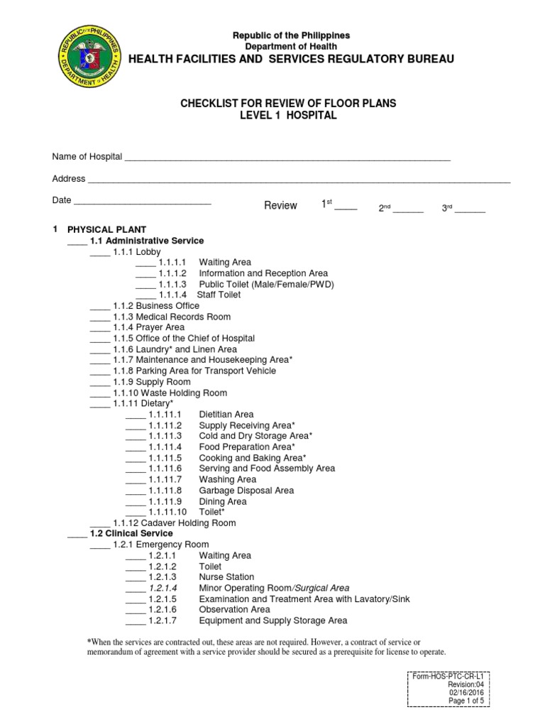 Checklist | PDF | Emergency Department | Hospital