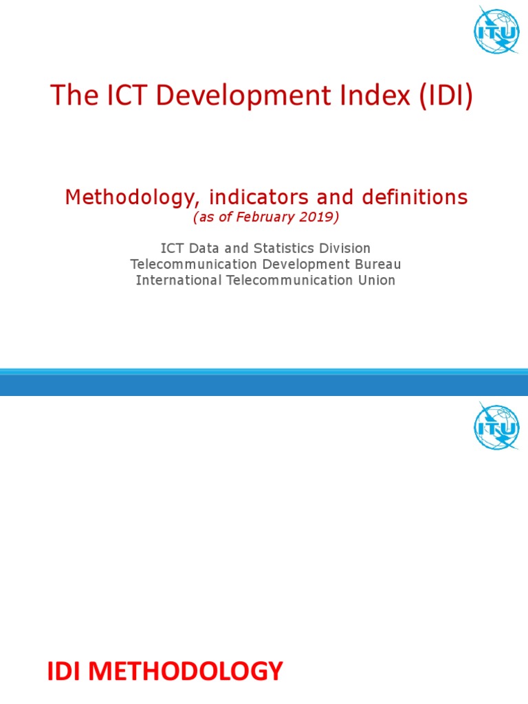 ICT Development Index Methodology | PDF | Internet Access | 3 G