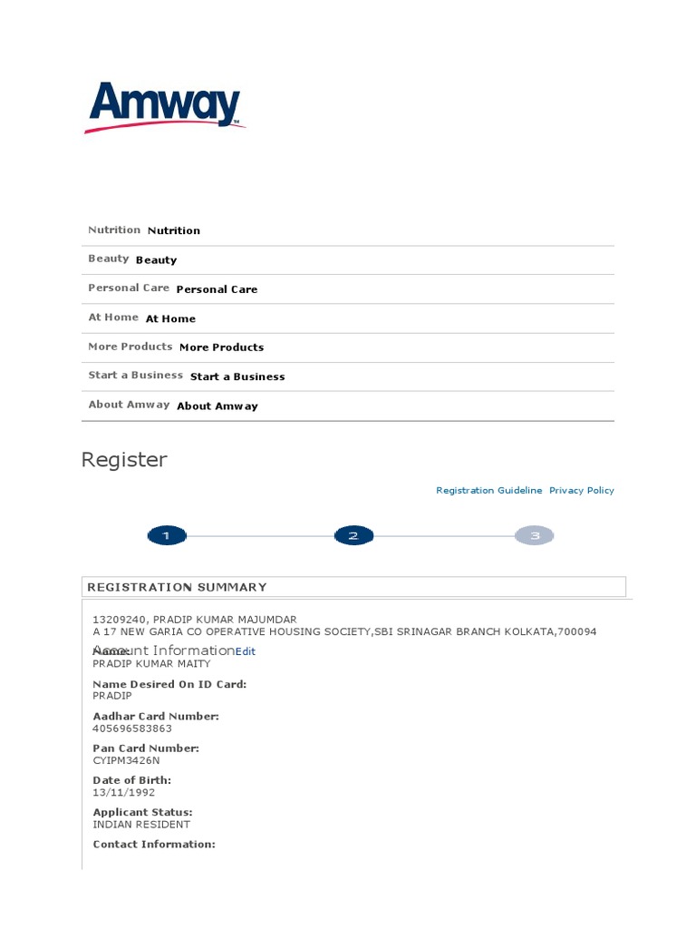 Register: Nutrition Beauty Personal Care at Home More Products Start A ...