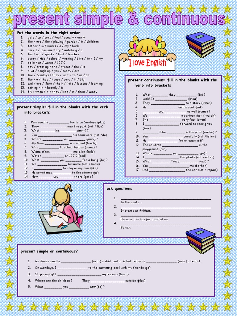 Present Simple Vs Present Continuous | PDF