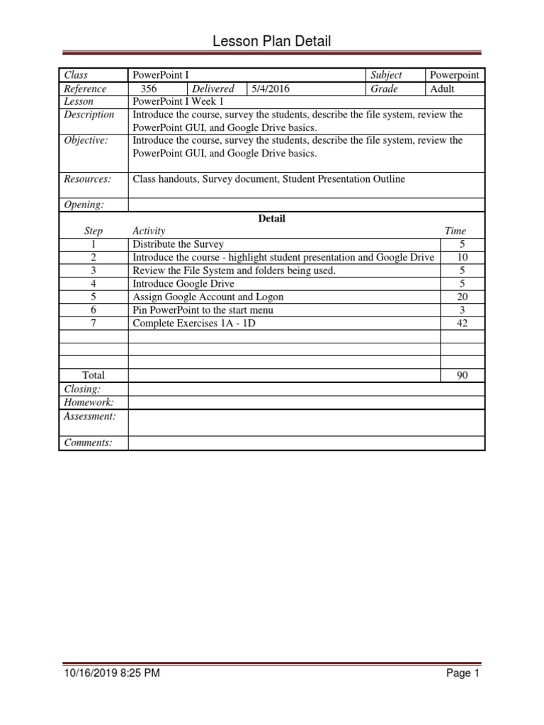 PowerPoint Lesson Plans | PDF | Lesson Plan | Microsoft Power Point