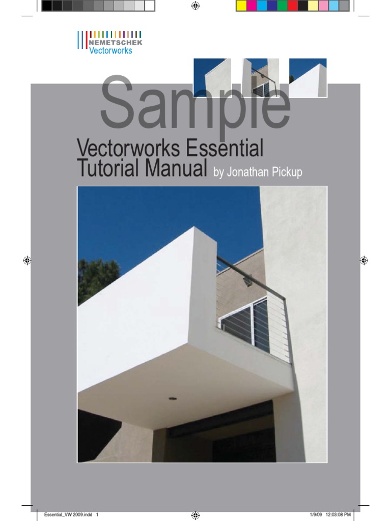 Sample: Vectorworks Essential Tutorial Manual | PDF | Menu (Computing) | 3 D Modeling