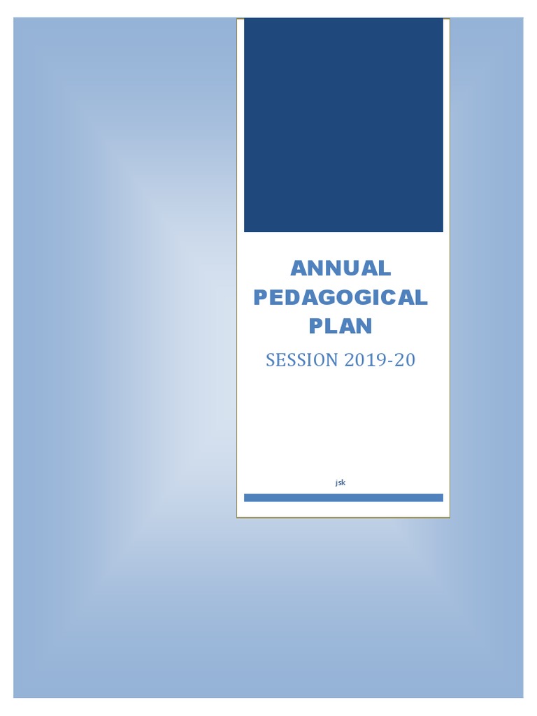 Annual Pedagogical Plan | PDF | Educational Assessment | Pedagogy