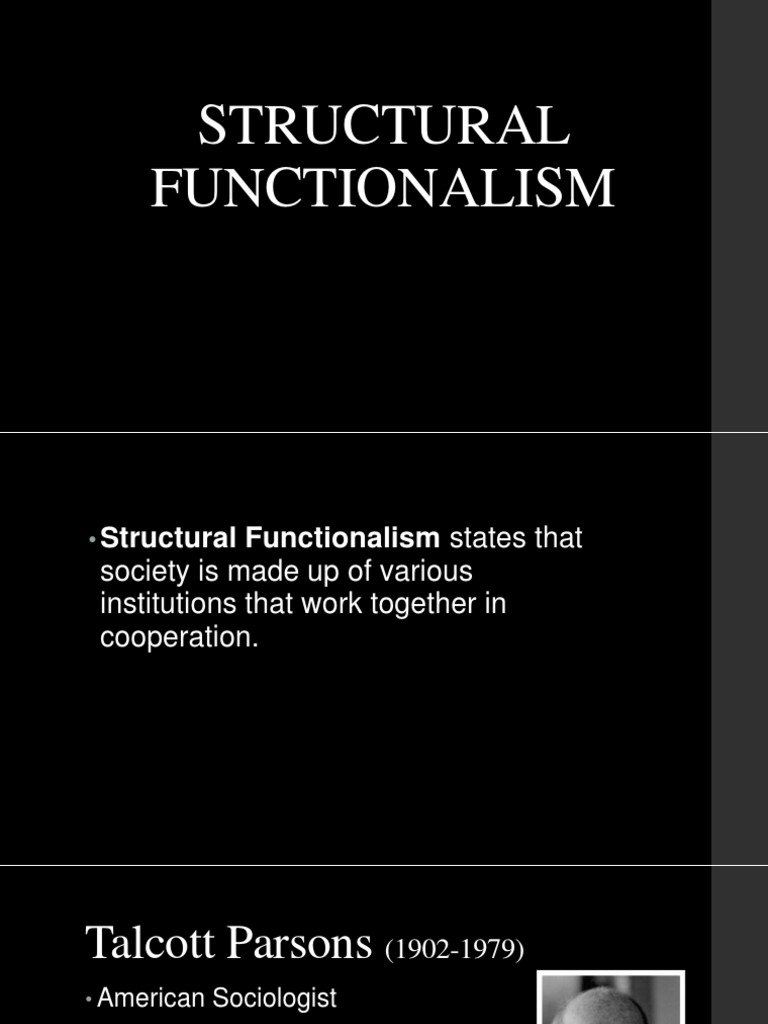 Structural Functionalism | PDF | Social Structure | System