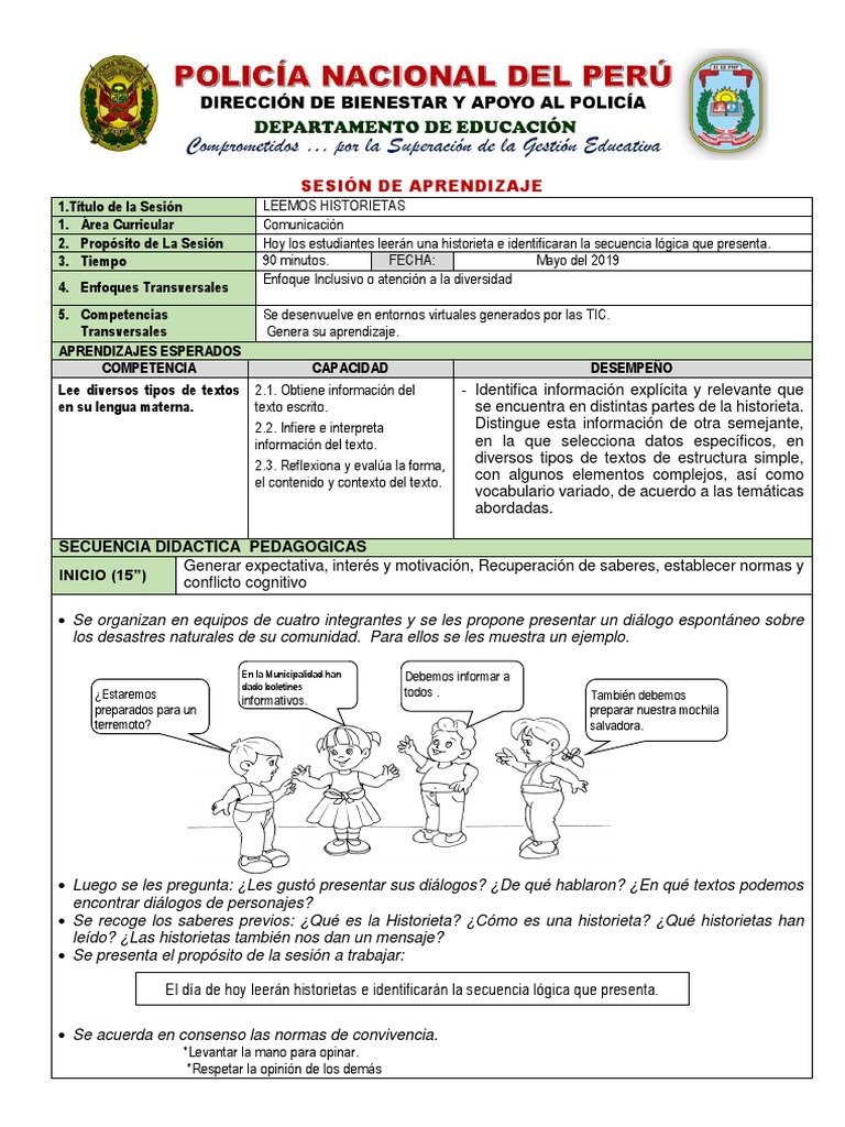 Sesion Leemos Historietas | PDF | Cómics | Evaluación