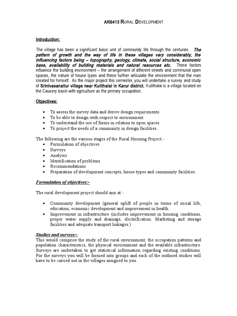 Understanding Rural Communities through Comprehensive Surveys and ...