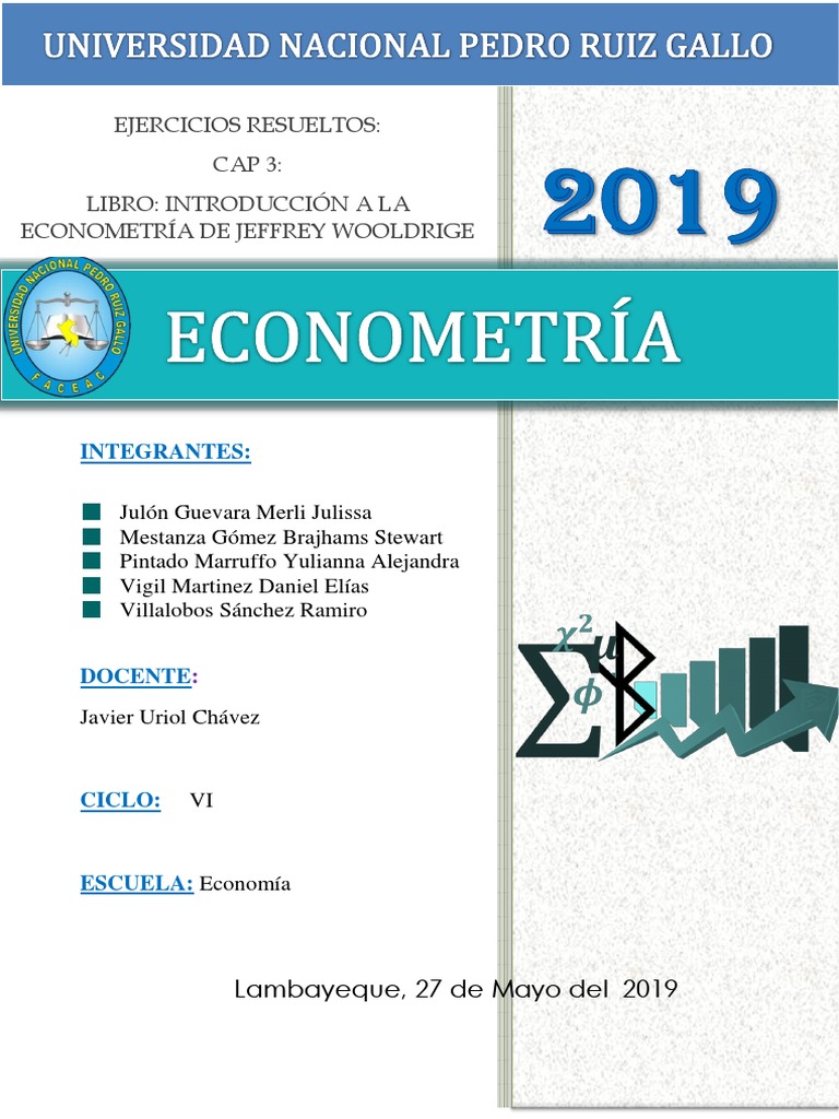 Ejercicios Resueltos Cap3 Econometría | PDF | Se sentó | Desviación Estándar