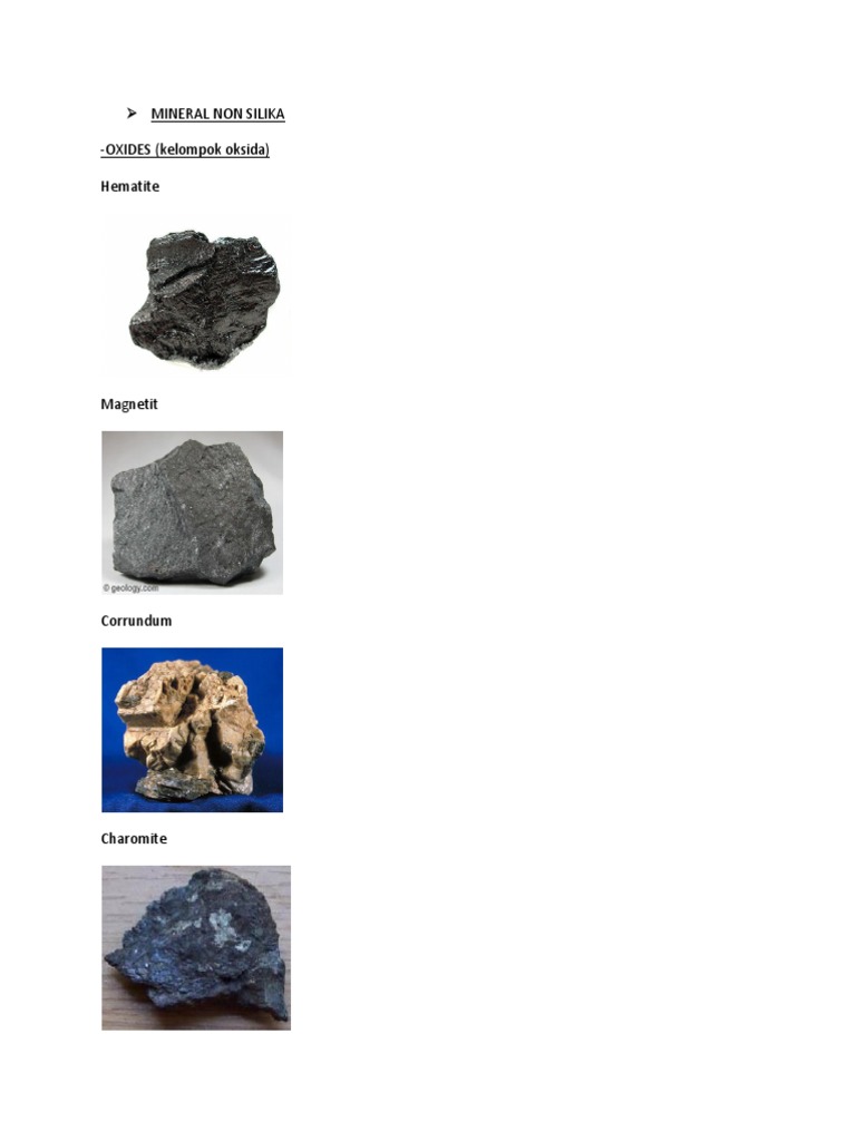 Mineral Non Silika - OXIDES (Kelompok Oksida) Hematite | PDF