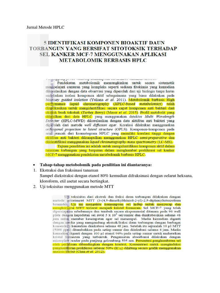 Jurnal Metode HPLC Dinda Dwi | PDF