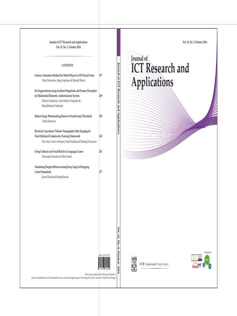 ICT Research and Applications: Journal of | PDF | Cognitive Science ...