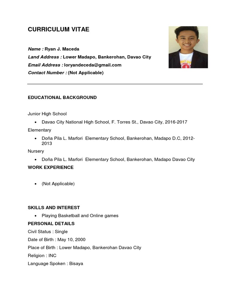 Curriculum Vitae Group 5 Finaaal A4 | PDF | Southeast Asia | Philippines