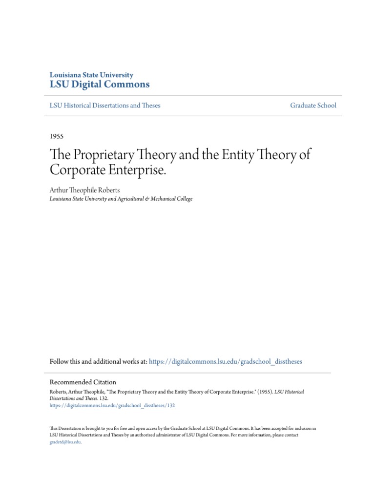 The Proprietary Theory and the Entity Theory of Corporate Enterpr.pdf ...