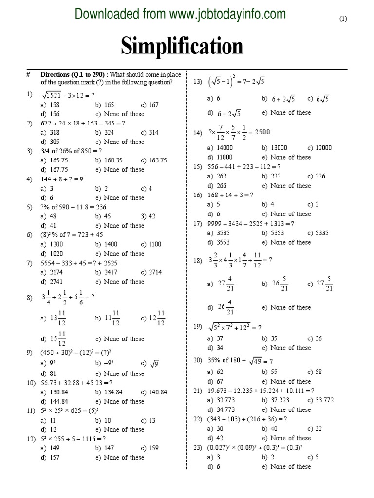 Simplification | PDF