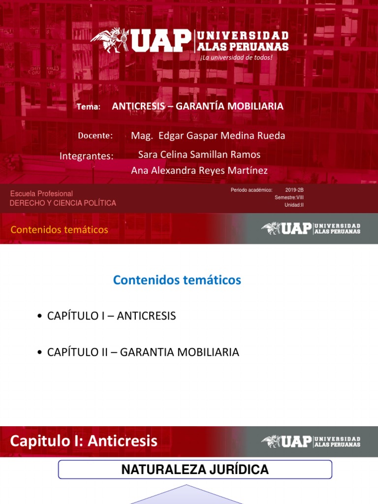 26-La Anticresis Concepto - Diferencias | PDF | Pagos | Propiedad