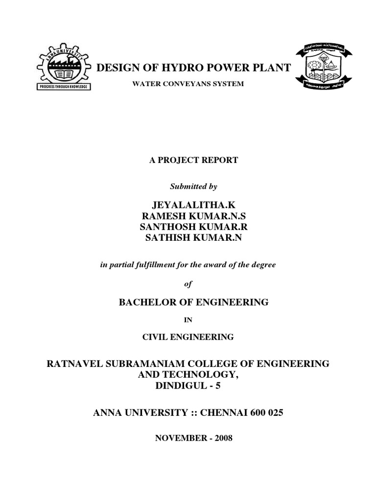 Hydro Plant Design for Engineers | PDF | Hydroelectricity | Renewable ...
