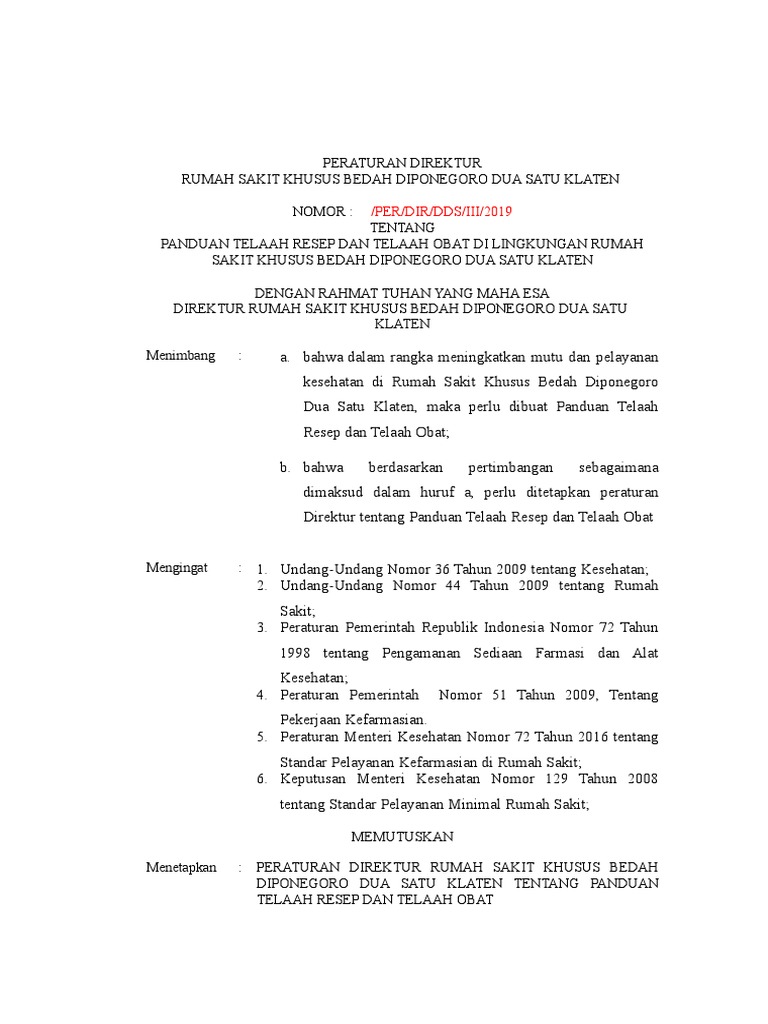 Panduan Telaah Resep Dan Telaah Obat | PDF