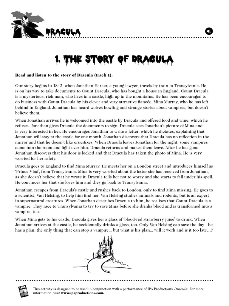 Ipa Activities Dracula PDF | PDF | Mina Harker | Count Dracula