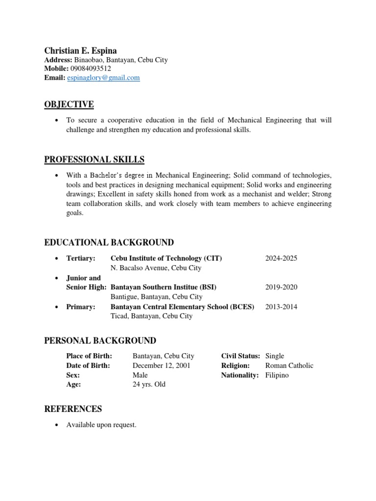 Christian Resume | PDF