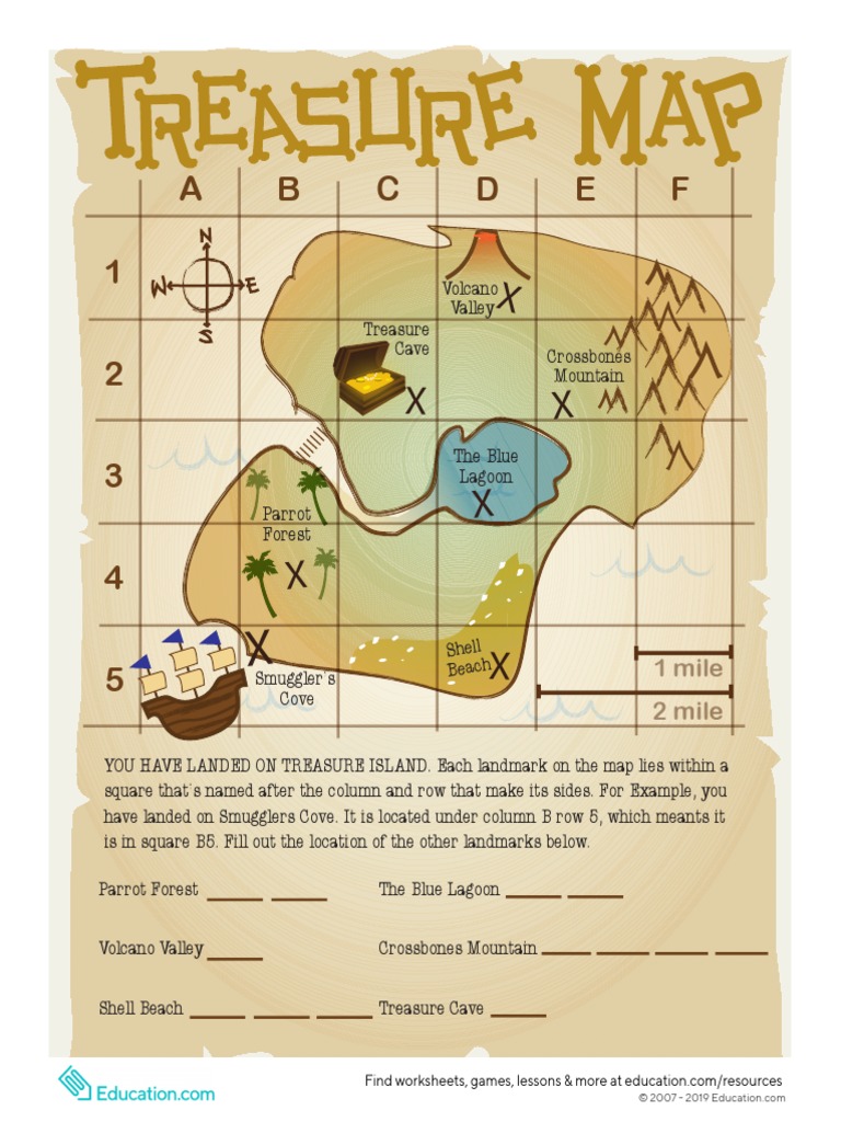 Treasure Map Grid | PDF | Nature