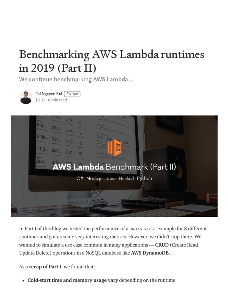Benchmarking AWS Lambda Runtimes in 2019 (Part II) - The Agile Monkeys Journey - Medium | PDF ...