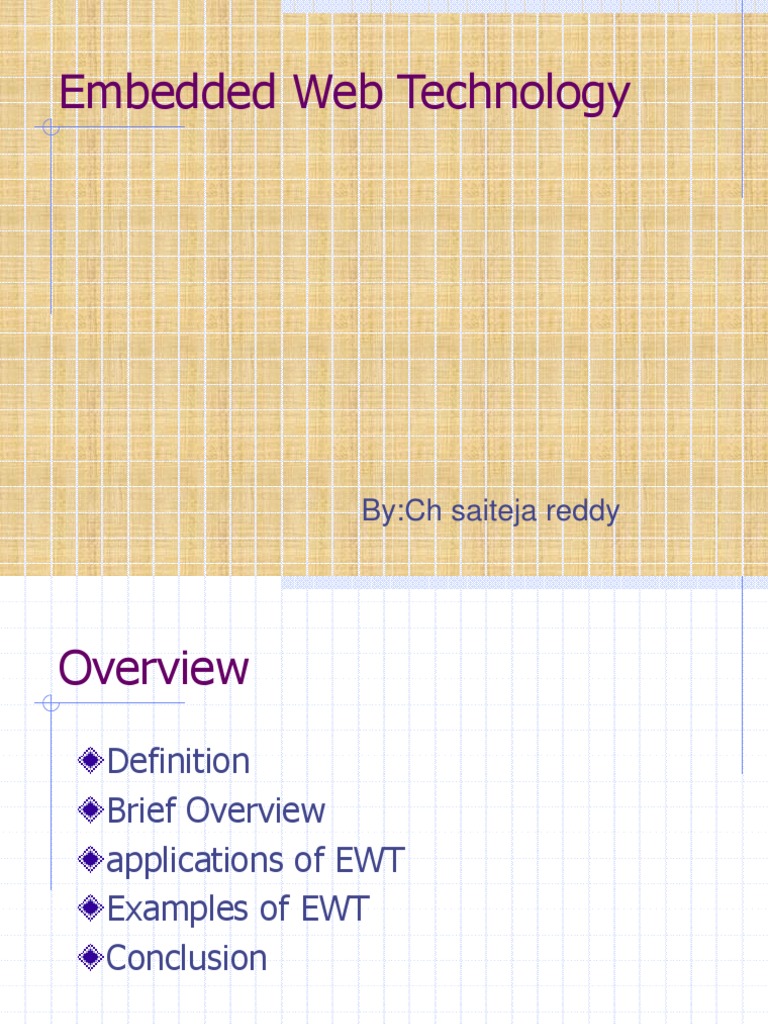 Embedded Web Technology: By:Ch Saiteja Reddy | PDF