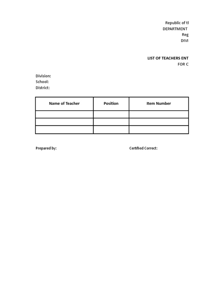 List of Teachers Entitled For Loyalty Pay: Republic of The Philippines ...