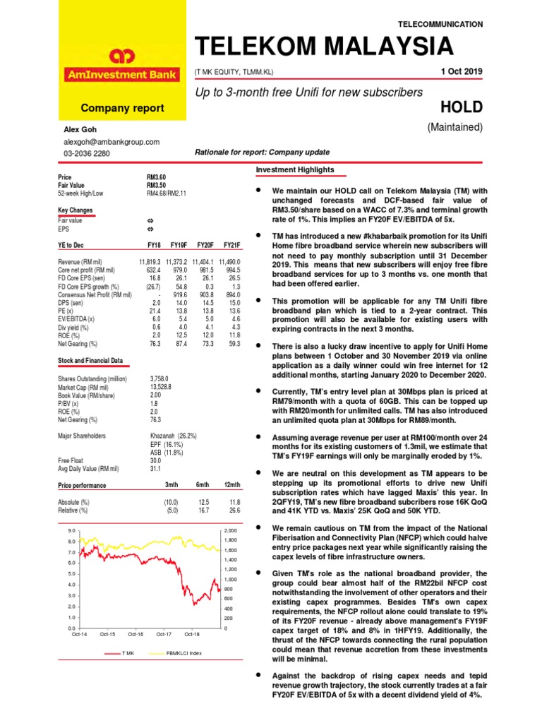 Telekom Malaysia: Company Report | PDF | Corporations | Financial ...