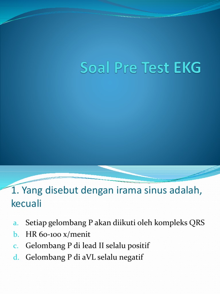 Soal Pre Dan Post Test EKG | PDF