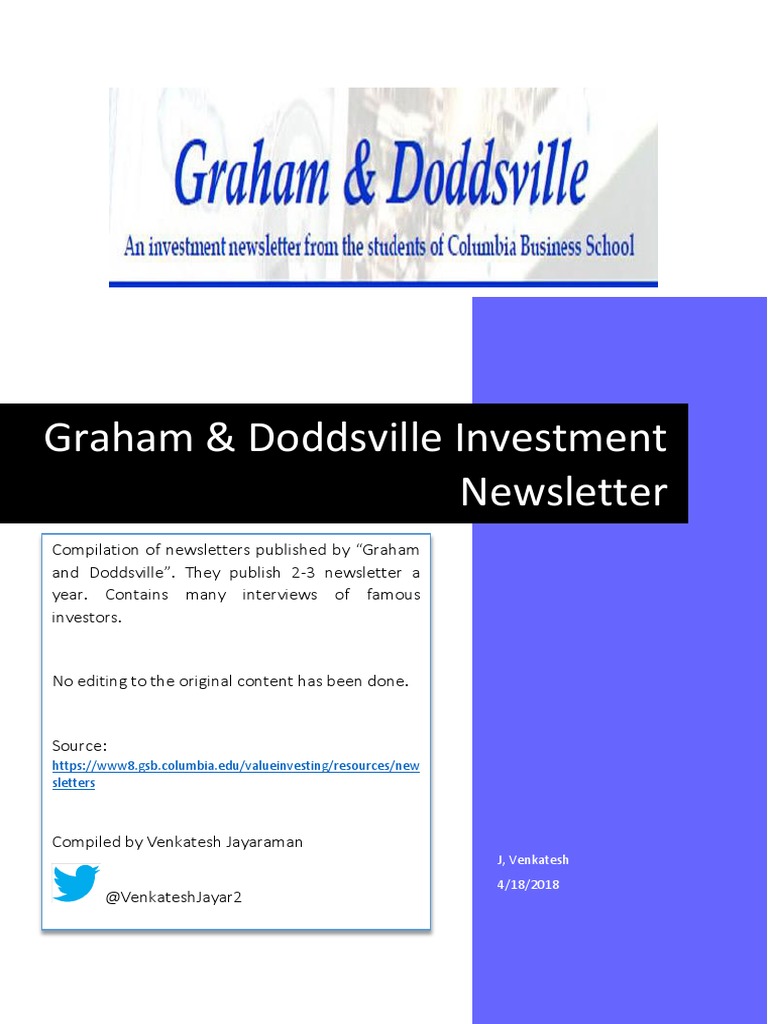 Compilation of GD Newsletters PDF | PDF | Value Investing | Hedge (Finance)