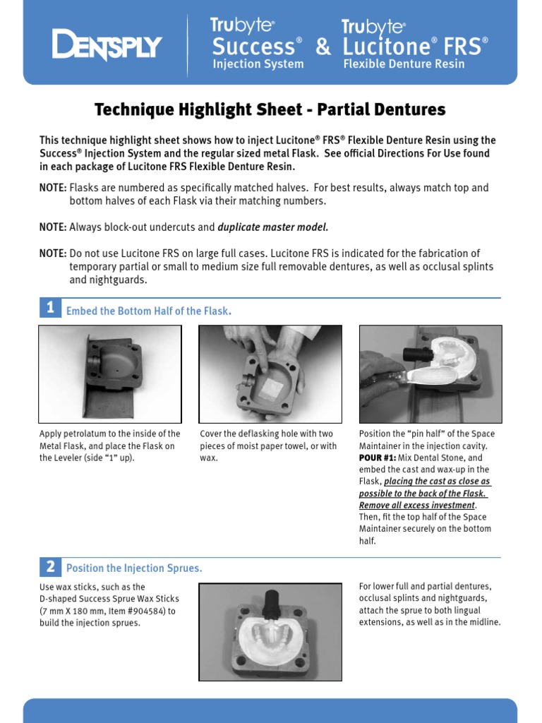 Success Lucitone FRS &: Technique Highlight Sheet - Partial Dentures ...