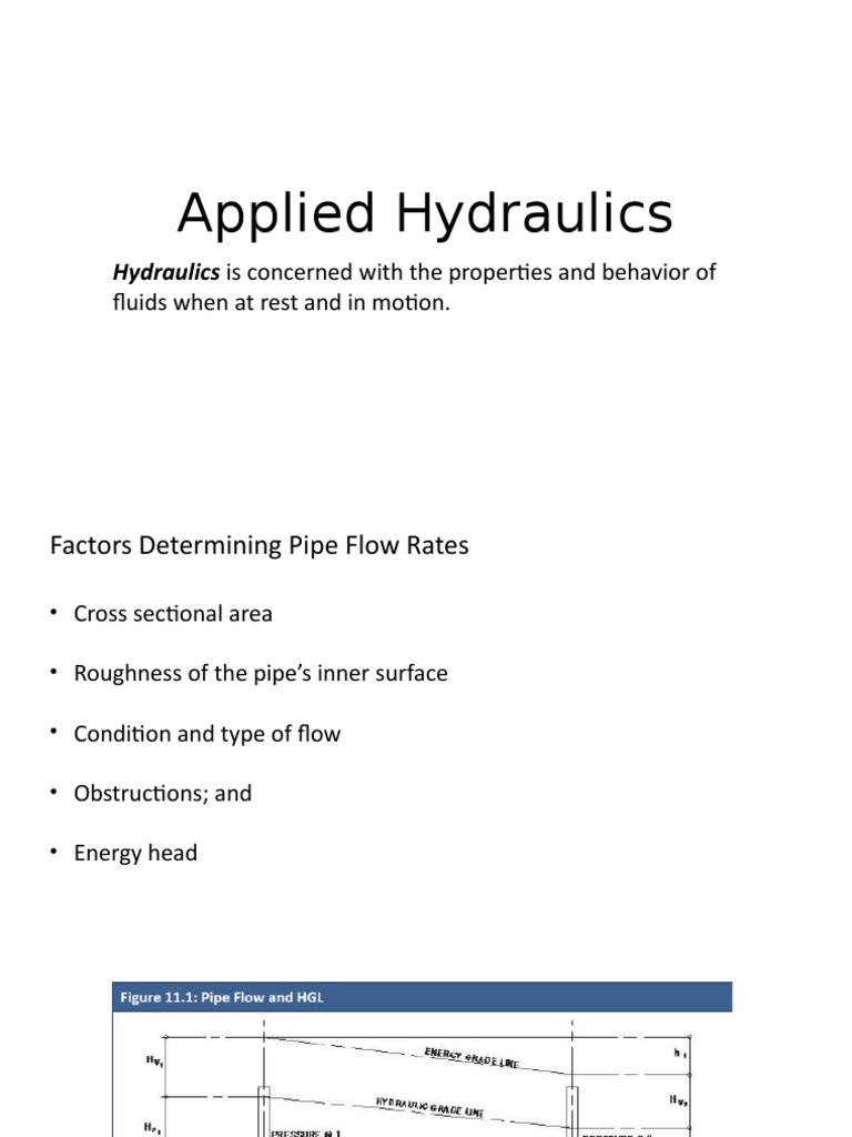 Hydraulic Principles and Pipe Flow Calculations | PDF | Fluid Mechanics ...