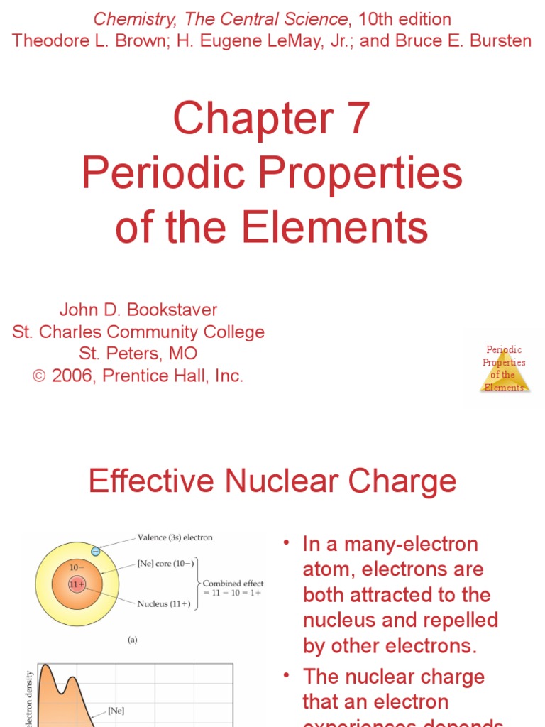 Chapter 7 Periodic Properties of Elements | PDF | Ion | Metals