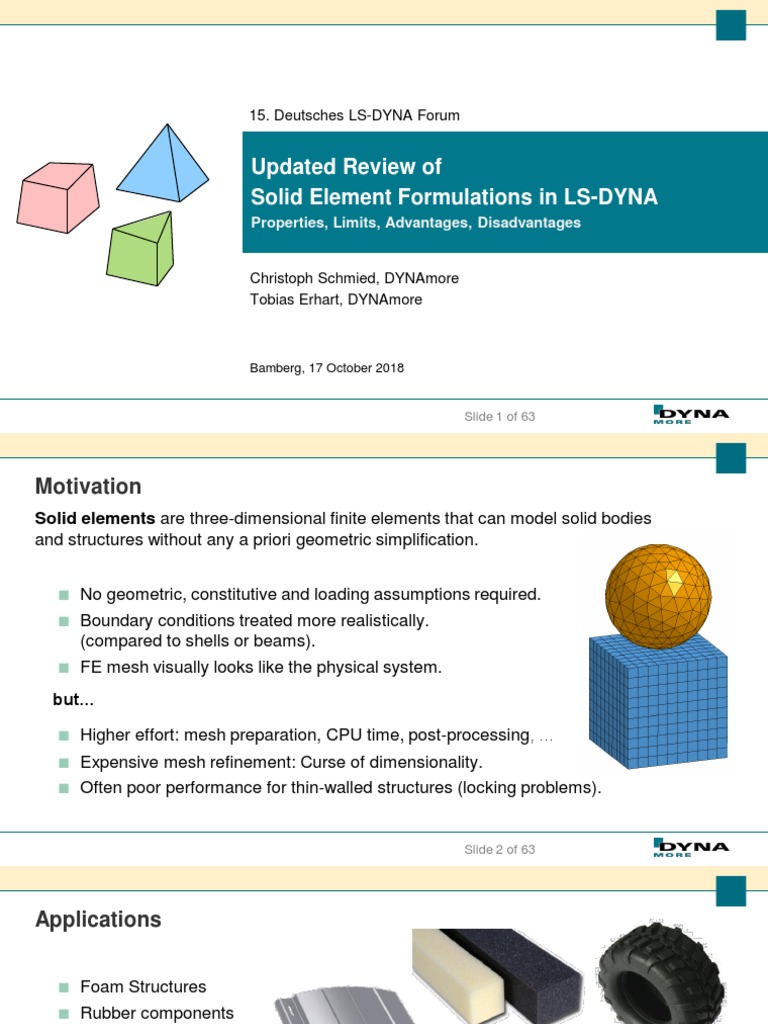 3D LS-DYNA Elements | PDF | Deformation (Mechanics) | Elasticity (Physics)