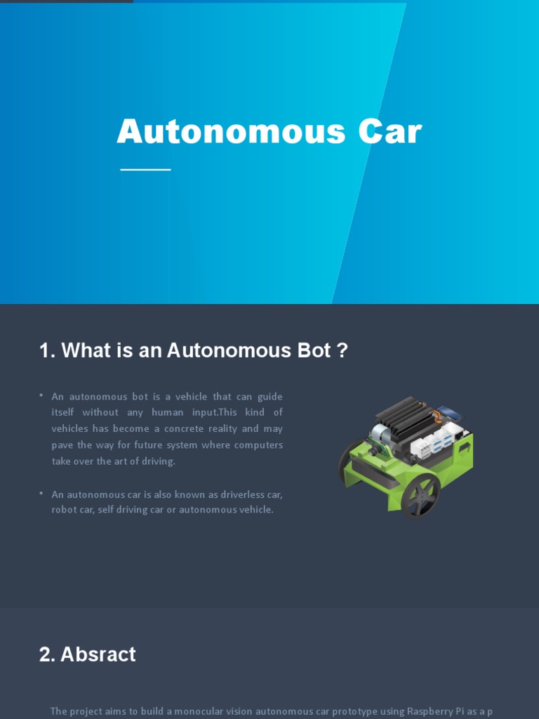Autonomous Car | PDF | Raspberry Pi | Python (Programming Language)