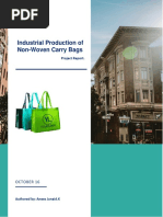 Nonwoven Bags Project Report | PDF | Nonwoven Fabric | Materials