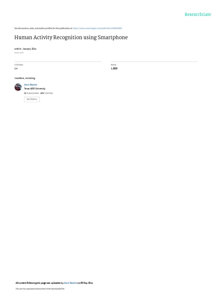Smartphone-Based Human Activity Recognition | PDF | Statistical ...