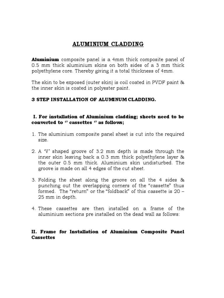 Aluminum Cladding | PDF