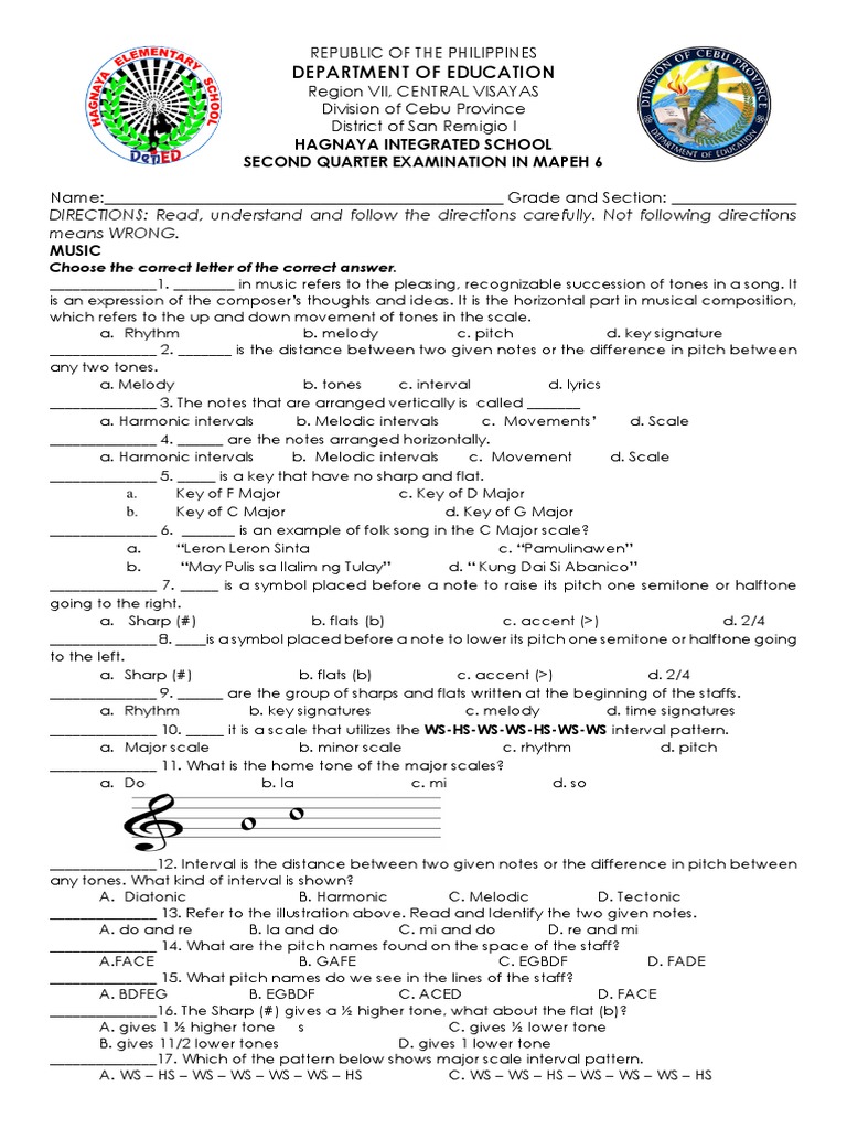 Second Quarter Mapeh | PDF | Scale (Music) | Pollution