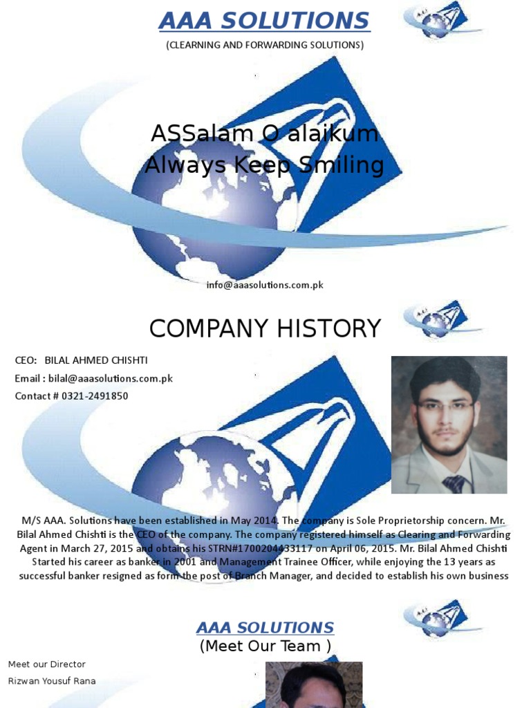 AAA Solution Profile | PDF | Business Process | Cargo