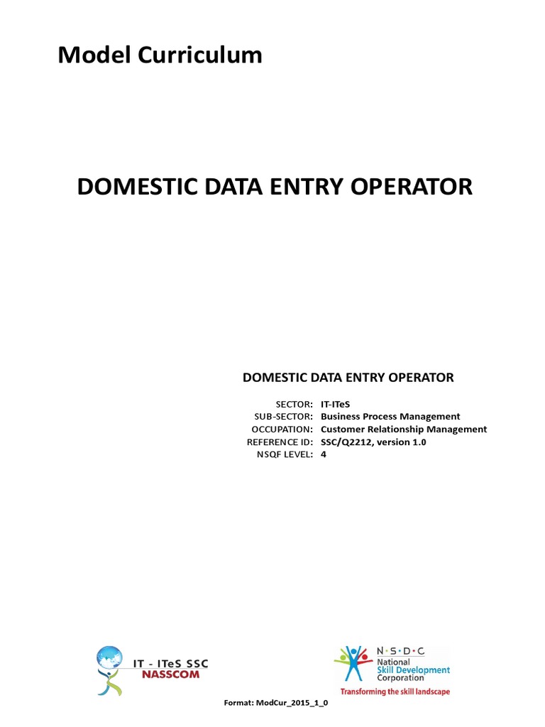 MC Domestic Data Entry Operator Important | PDF | Personal Trainer ...