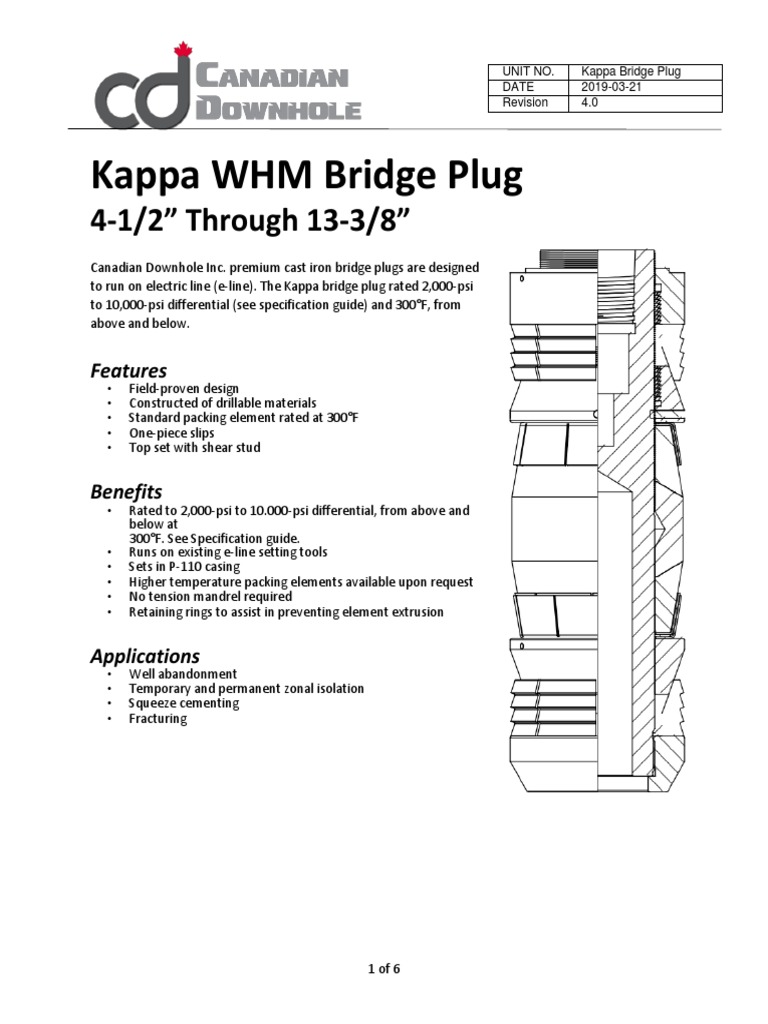 Kappa Bridge Plug R4 | Download Free PDF | Casing (Borehole ...