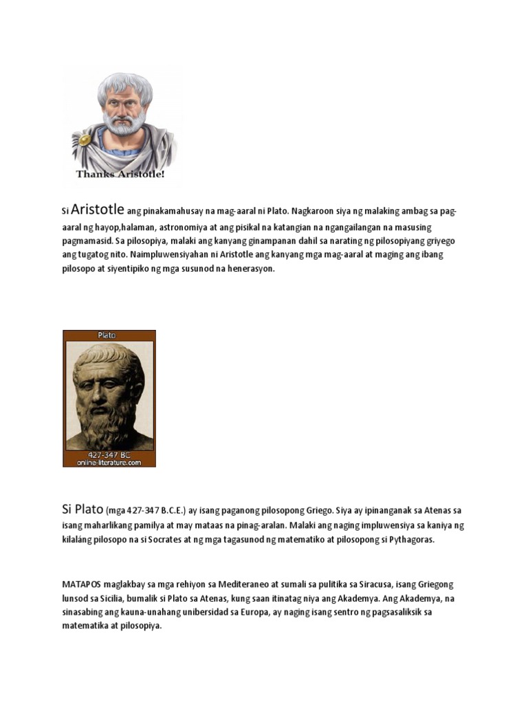 Si Aristotle Ang Pinakamahusay Na Mag | PDF