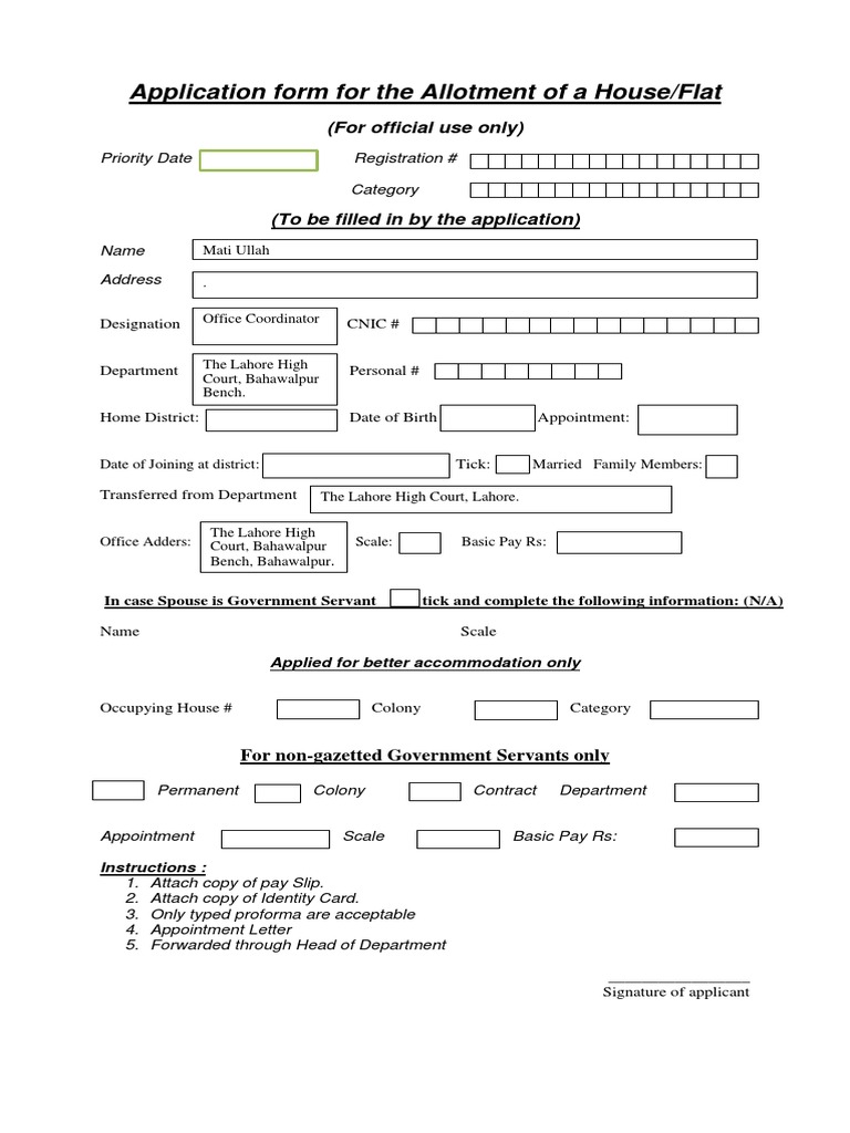 House Allotment | PDF