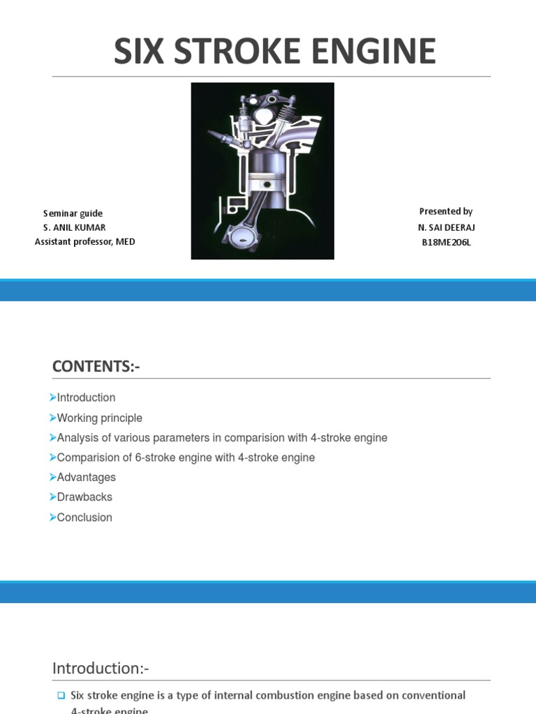 Six Stroke Engine | PDF | Internal Combustion Engine | Exhaust Gas