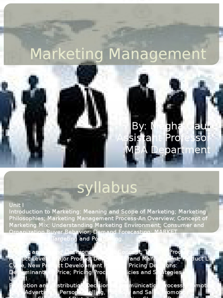 MKT MGT - UNIT III | PDF | Sales | Retail