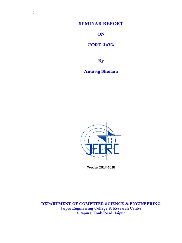 Anurag's Report | PDF | Method (Computer Programming) | Java Virtual ...