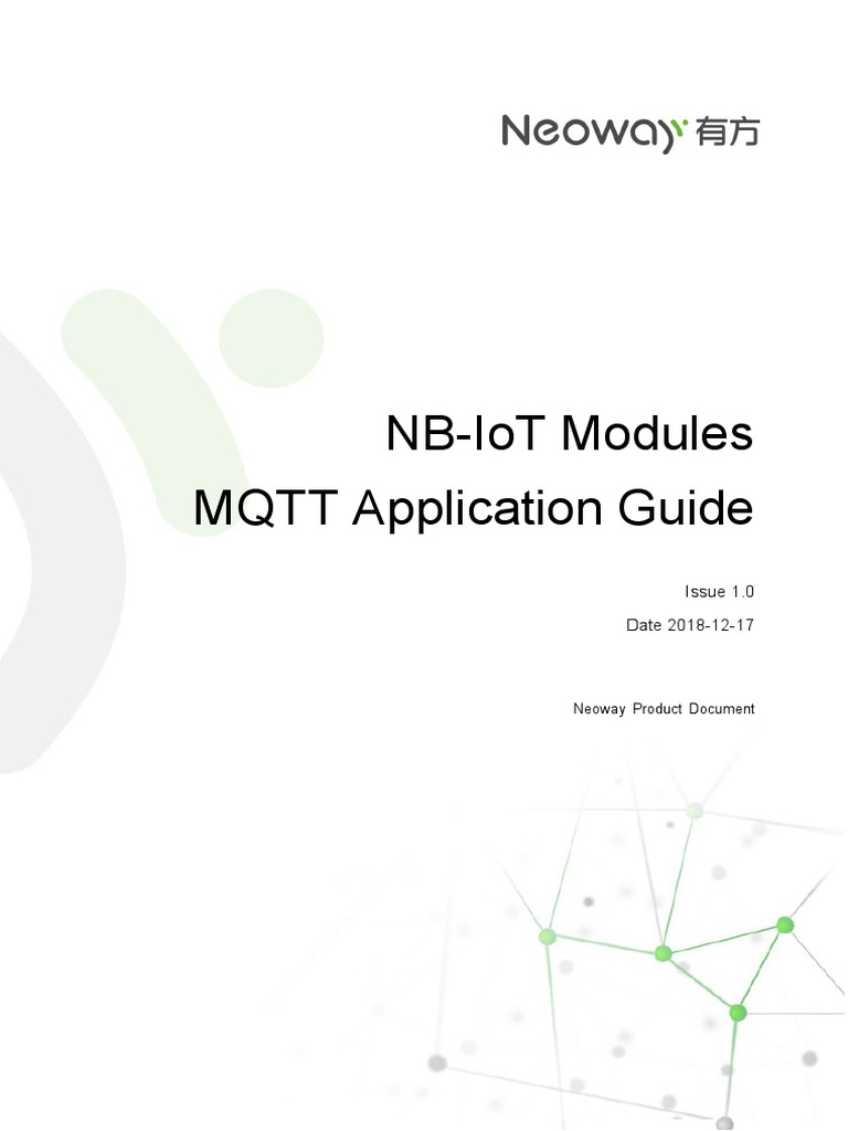 Neoway NB-IoT MQTT Application Guide V1.0 PDF | PDF | Trademark ...