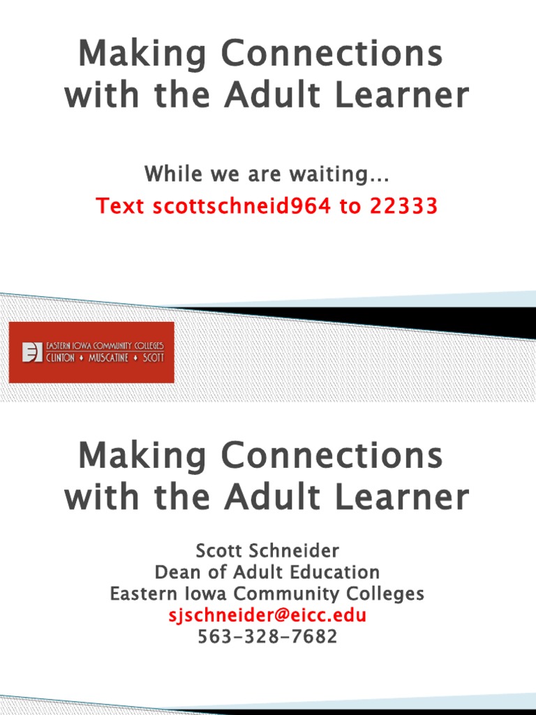 Making Connections With The Adult Learner | PDF | Constructivism ...