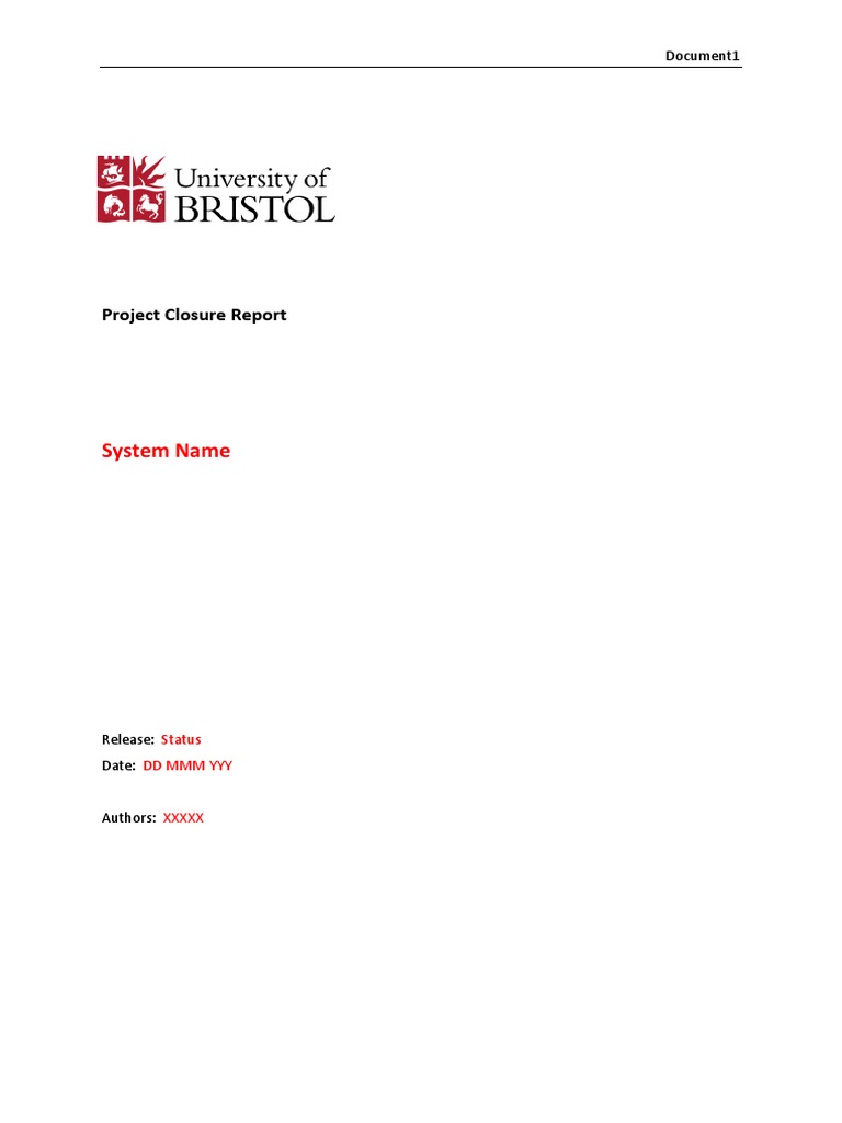 Project Closure Report | PDF | Risk Management | Information Security