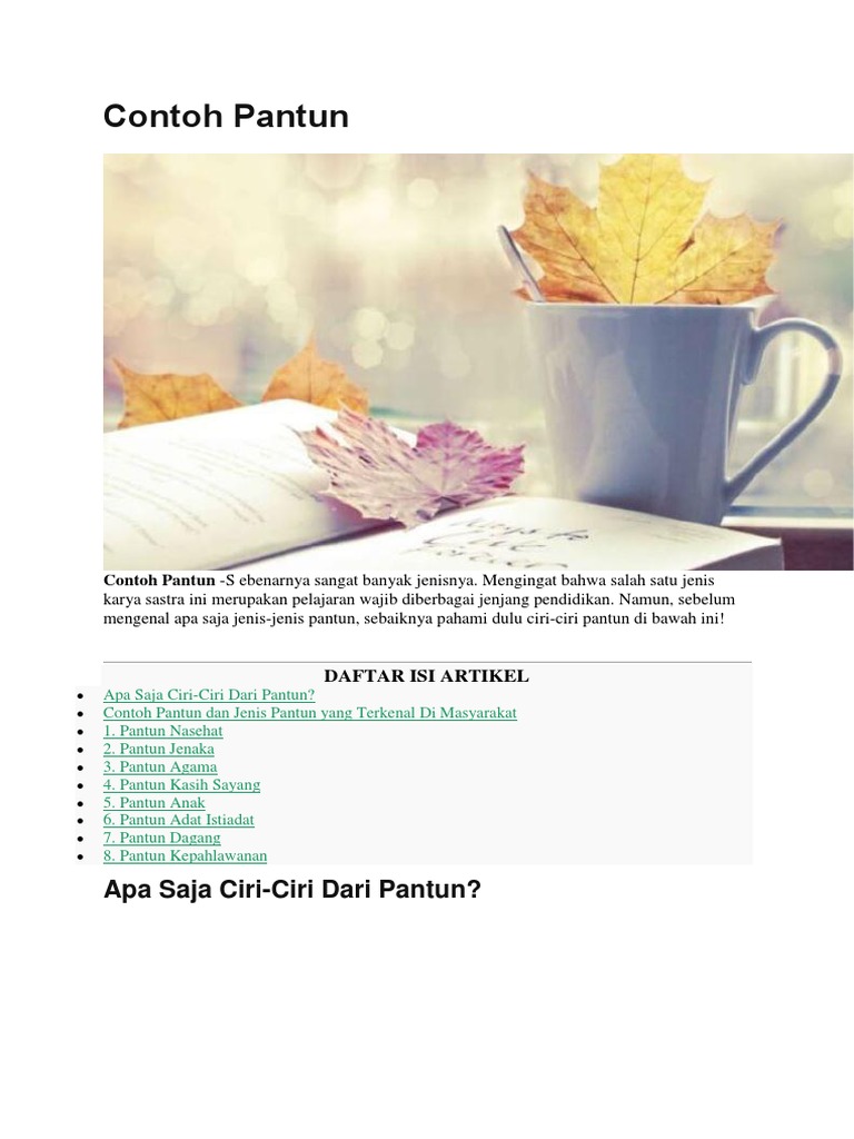 Contoh Pantun | PDF
